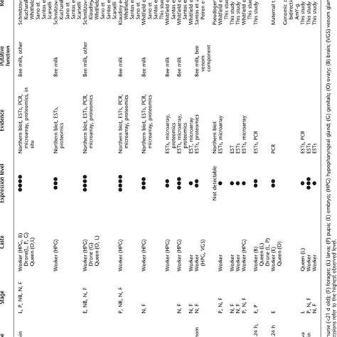 Developmental Stage Sex And Caste Specific Expression Patterns Of Download Table