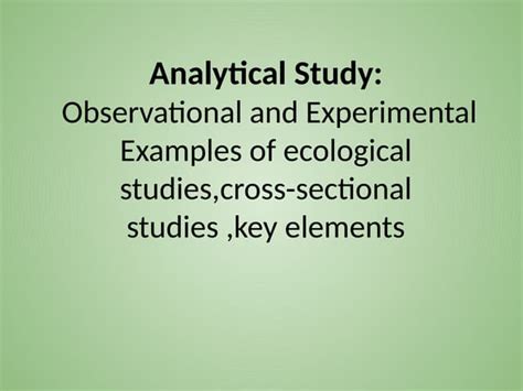 Analyticalstudiespresentation 2pptx