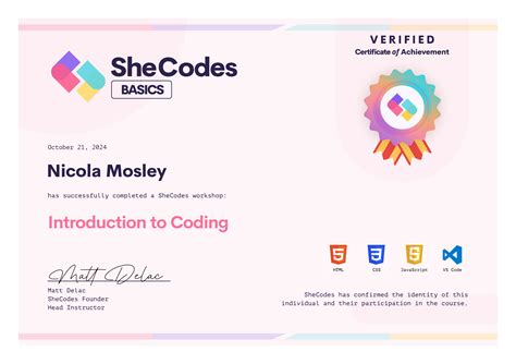 Nicola Mosley Shecodes Profile Shecodes