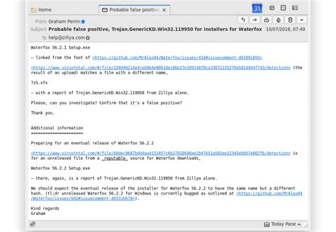 VirusTotal Scan Results Issue BrowserWorks Waterfox GitHub