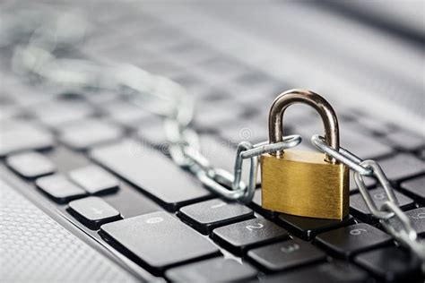 Padlock On Computer Keyboard Network Security Data Security And
