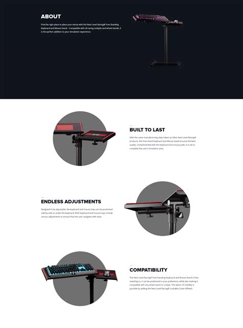Next Level Free Standing Keyboard And Mouse Stand Allows Easy Access To Keyboard And Mouse