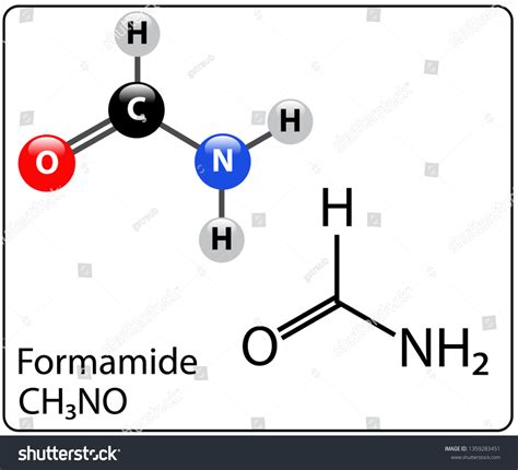 Formamide Molecule Structure Stock Vector Royalty Free 1359283451