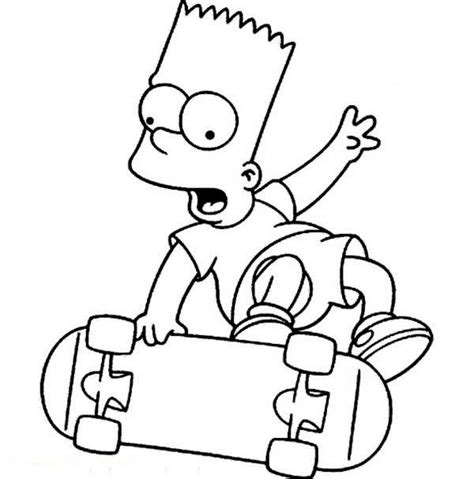 Simpsons Coloring Pages Bart Warehouse Of Ideas