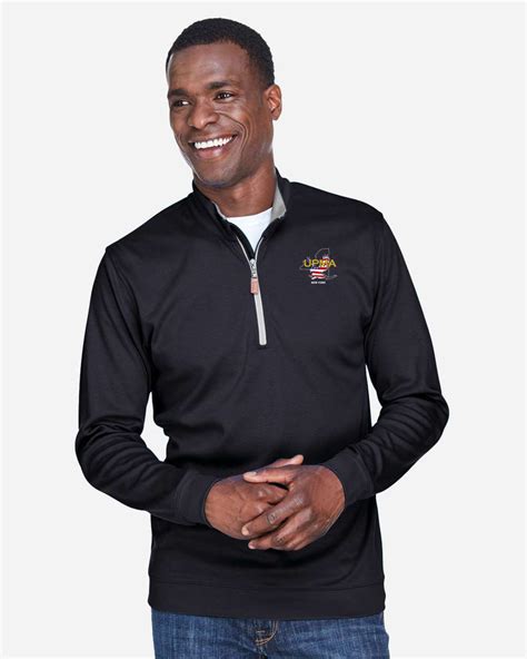 New York State Logo Mens Embroidered Performance Quarter Zip Pullover