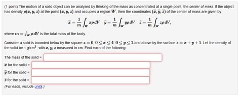 Solved The Motion Of A Solid Object Can Be Analyzed By Chegg Com