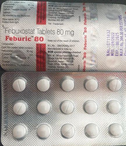 Feburic 80 Mg Tablet at ₹ 344/stripe | Febuxostat Tablets in Nagpur ...