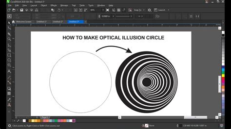 How To Make Optical Illusion Circle In Coreldraw Coreldraw Tutorials