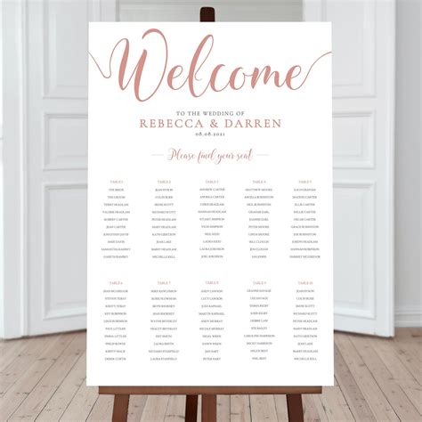 Seating Chart Template 10 Per Table