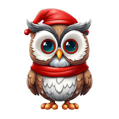 Cute Owl With Christmas Clipart Illustration Ai Generative 29880557 Png