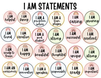 Boho Affirmation Station I Am Statements By Coffee Create Teach Repeat