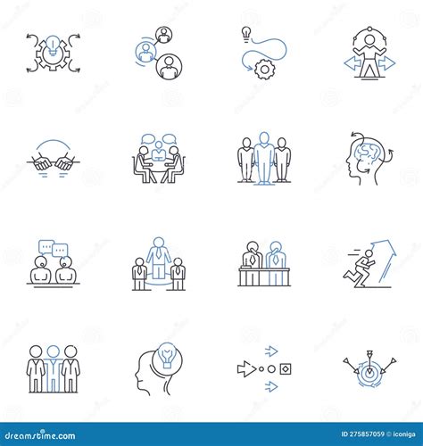 Expense Budgeting Line Icons Collection Allocation Planning Control