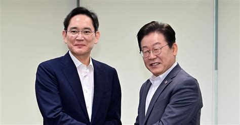 이재용 두 손 덥석 정의선과 드라이브…이재명의 재계 인연