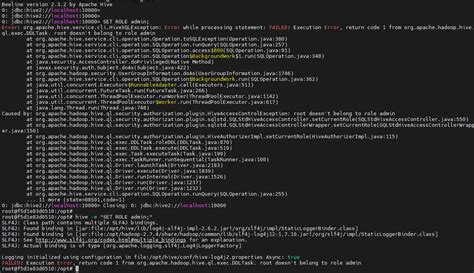 Apache Hive Rbac Configuration With Sql Resolving Issues