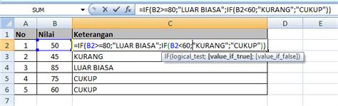 Rumus If Excel Lengkap 2 Kondisi3 Kondisi 4 Kondisi Dan If Bersarang Beserta Contohnya