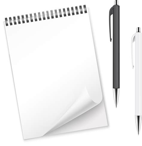 Notebook And Pens PNG