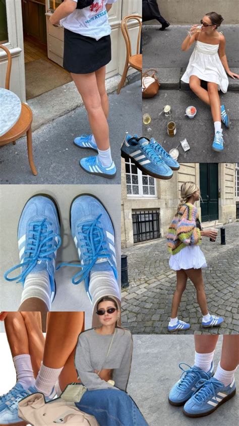 Adidas Samba Blue Shoes Outfits Trendy Shoes Sneakers Addidas Shoes Pretty Shoes Sneakers