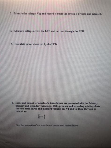 Solved EXPERIMENT Transistor As A Switch Objective To Chegg