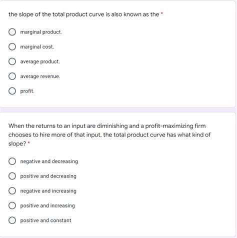 Solved A Production Function Shows The Relationship