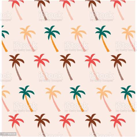 팜 트리 벡터 이국적인 원활한 패턴 자연 배경 야자수는 직물에 인쇄 포장지 및 배너에 인쇄하기위한 디자인입니다 0명에 대한 스톡 벡터 아트 및 기타 이미지 Istock