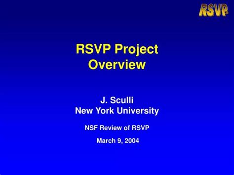 PPT RSVP Project Overview PowerPoint Presentation Free Download ID 5477365
