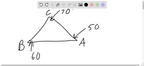 Solved In A Î”abc If âˆ A 50 Degrees And âˆ B 60 Degrees