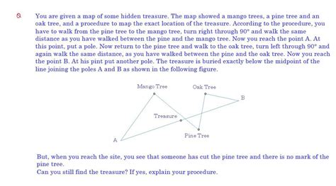 You Are Given A Map Of Some Hidden Treasure The Map Chegg Com