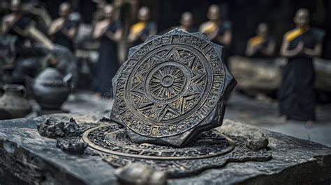 Intimate Temple Grounds View Of Ancient Phra Pidta Yantra Mystical Art