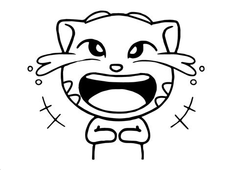 Laughing Talking Tom Coloring Page Download Print Or Color Online