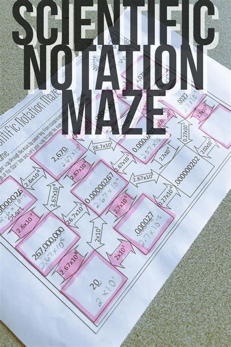Scientific Notation Worksheet Maze Activity Jobb
