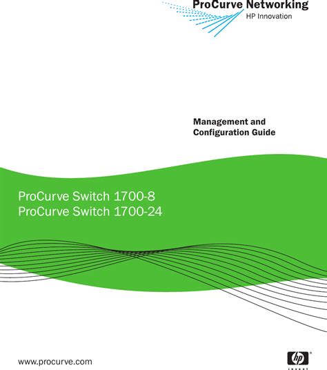 Hp 1700 24 Users Manual Management And Configuration Guide For The Procurve Series Switches