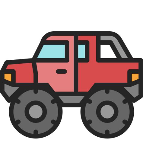 몬스터 트럭 아이콘 Generic Outline Color