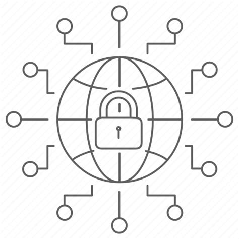 Cyber Security Technology Data Internet Protection Lock Icon Download On Iconfinder