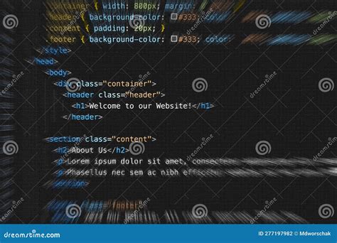 Colorful Programming Php And Html Code On A Monitor Php Language Code