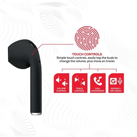 Rock Tws Black True Wireless Bluetooth Earphones Earphones Free Shipping Over £20 Hmv Store