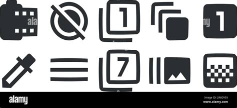 Set Of 10 Icons Hardware A Set Vector Icons Outline Isolated Signs Linear Symbols Set Thin