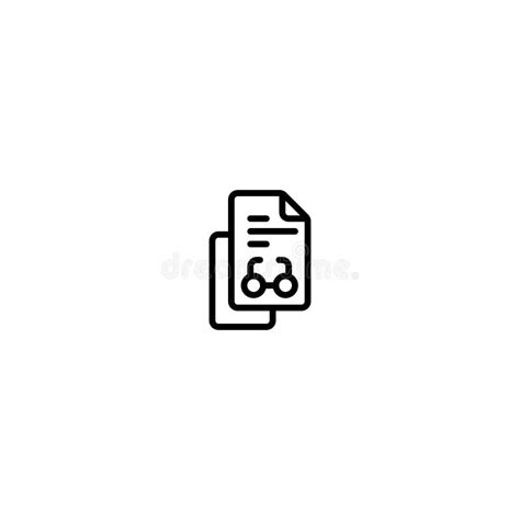 Analysis Document Finance Glasses Outline Icon Logo And Illustration