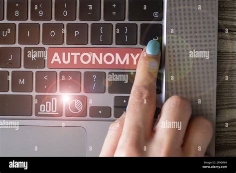 Text Sign Showing Autonomy Business Idea Vehicle That Can Guide Itself Without Human Conduction