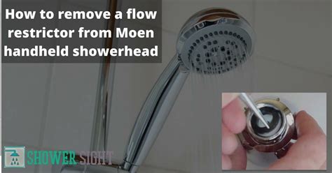 How To Remove A Flow Restrictor From Moen Handheld Shower Head Shower Sight