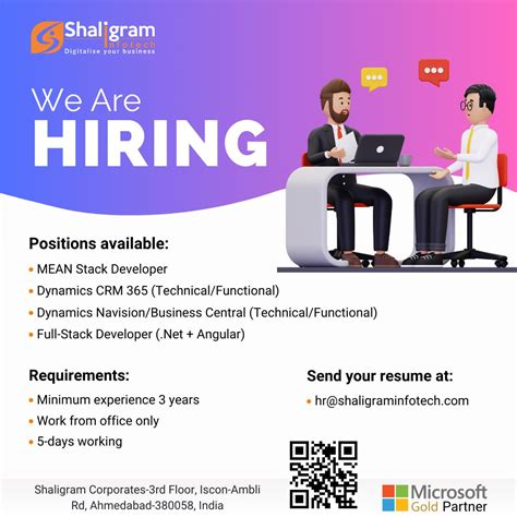 Shaligram Infotech On Linkedin Hiring Jobopenings Experience