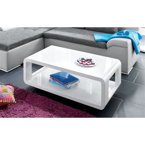 Table Basse Laque Blanc