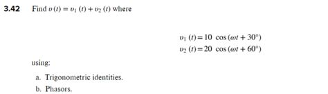 Solved Find V T V1 T V2 T Where Chegg Com