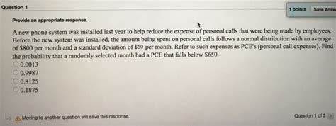 Solved Question1 1 Points Save Answ Provide An Appropriate