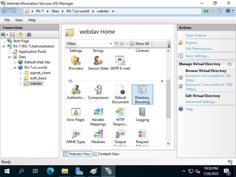 Windows Server 2022 IIS WebDAV Setting Server World