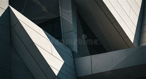 Geometric Architectural Structure With Intersecting Angular Concrete Panels The Stock