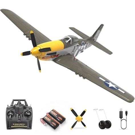 Test De Lavion Rc P 51d Mustang 500mm Par Hawks Work Moteur Sans