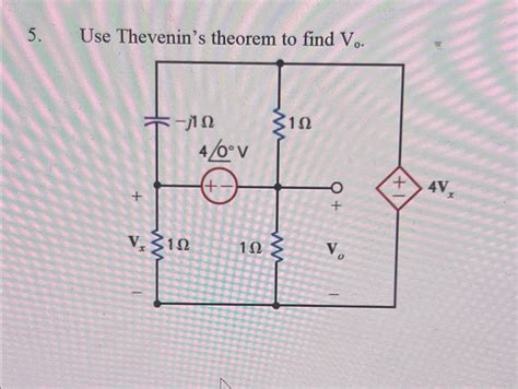 Solved Use Thevenin S Theorem To Find V Chegg Com