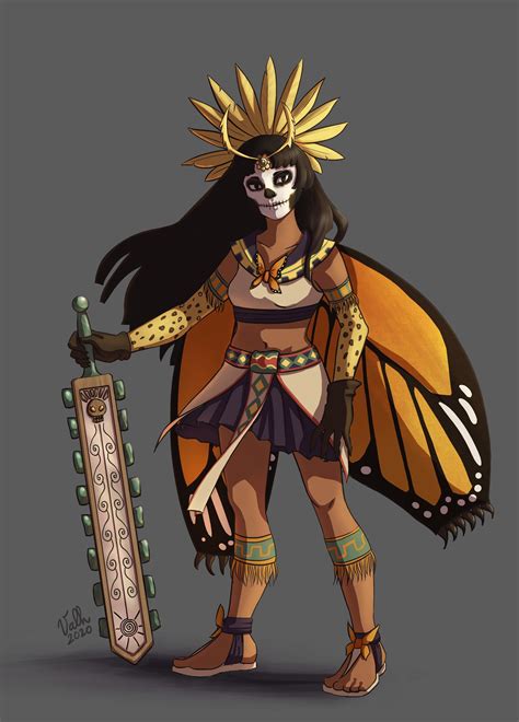 Female Aztec Warrior Drawing