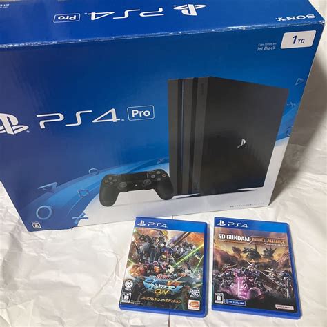 【目立った傷や汚れなし】【動作良好、即プレイ可能】ps4 Pro 本体 ソフトセット 1tb ブラック Sony Playstation4