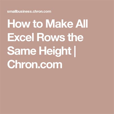 How To Make All Rows The Same Height In Powerpoint Templates Sample